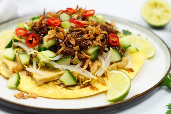 Tahoe telor petis - Indische omelet met tofu